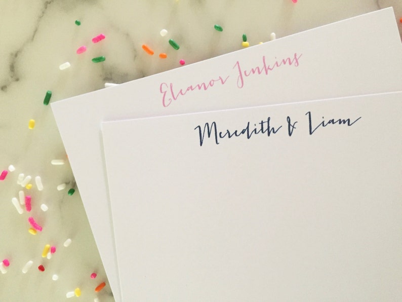 Personalized Calligraphy Stationery Stationary Set Flat | Etsy