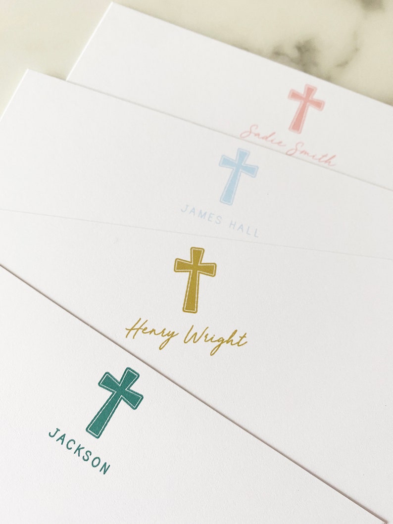 Cross Stationary Kids Personalized Christian Stationery Set - Etsy