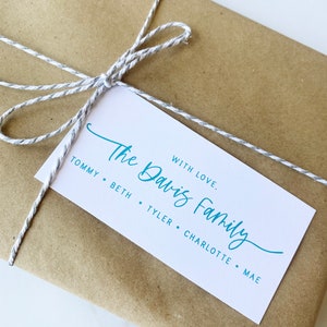 Personalized Gift Tags for Families Casual Handwritten Font Custom Gift ...