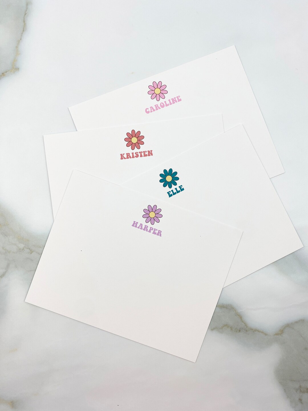 Personalized Stationery Daisy Stationary - Hippy Flower Stationery Set ...