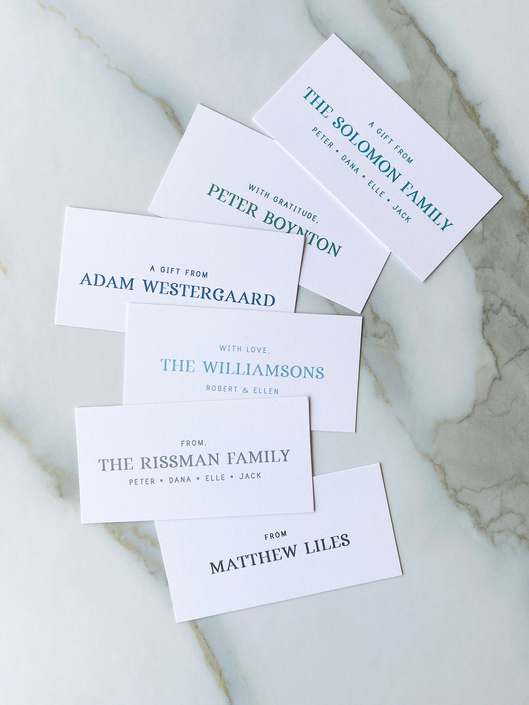 Personalized Gift Tags for Men Families Simple Classic Font Custom ...