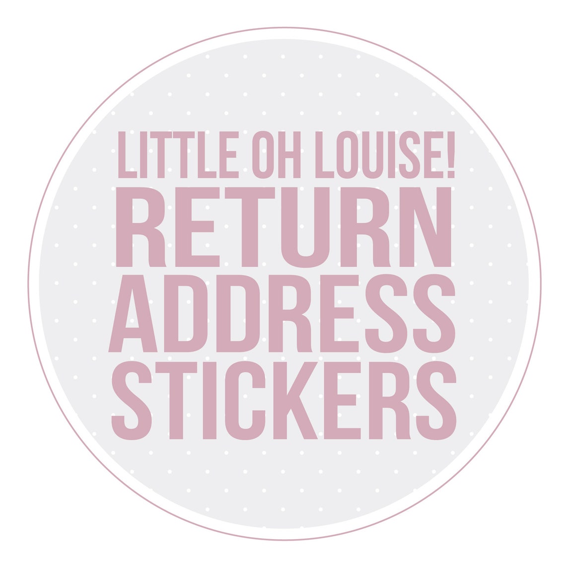 Return Address Circle Stickers Return Address Labels Set of | Etsy