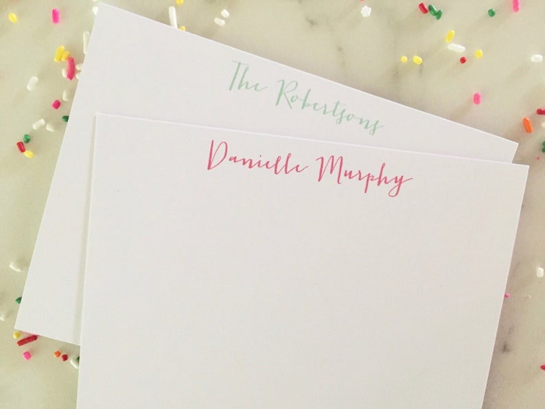 Personalized Calligraphy Stationery Stationary Set Flat | Etsy