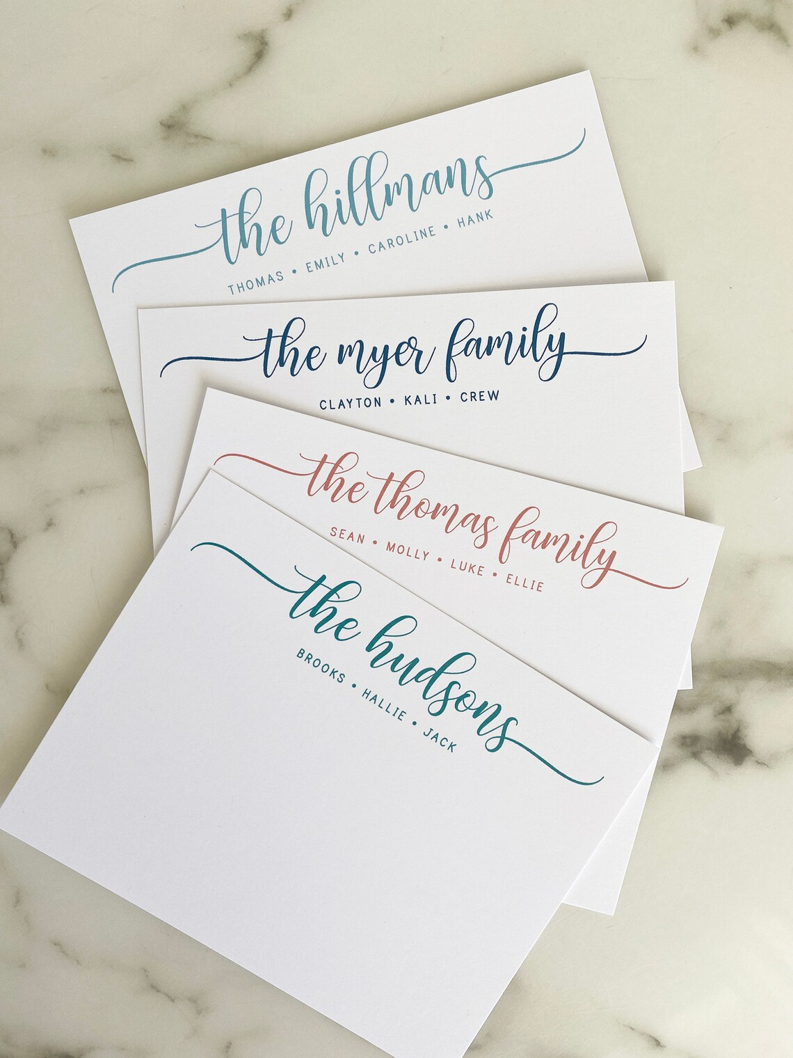 Personalized Stationary Script Font Family Stationery Family | Etsy