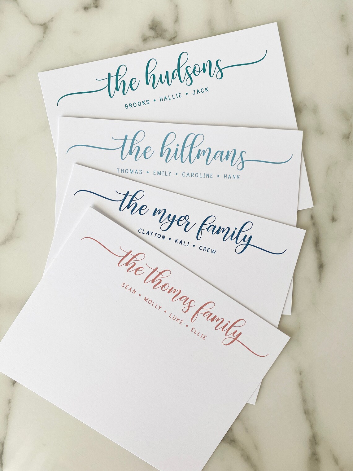 Personalized Stationary Script Font Family Stationery Family - Etsy