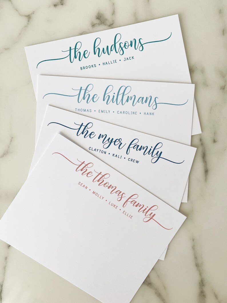 Personalized Stationary Script Font Family Stationery Family - Etsy