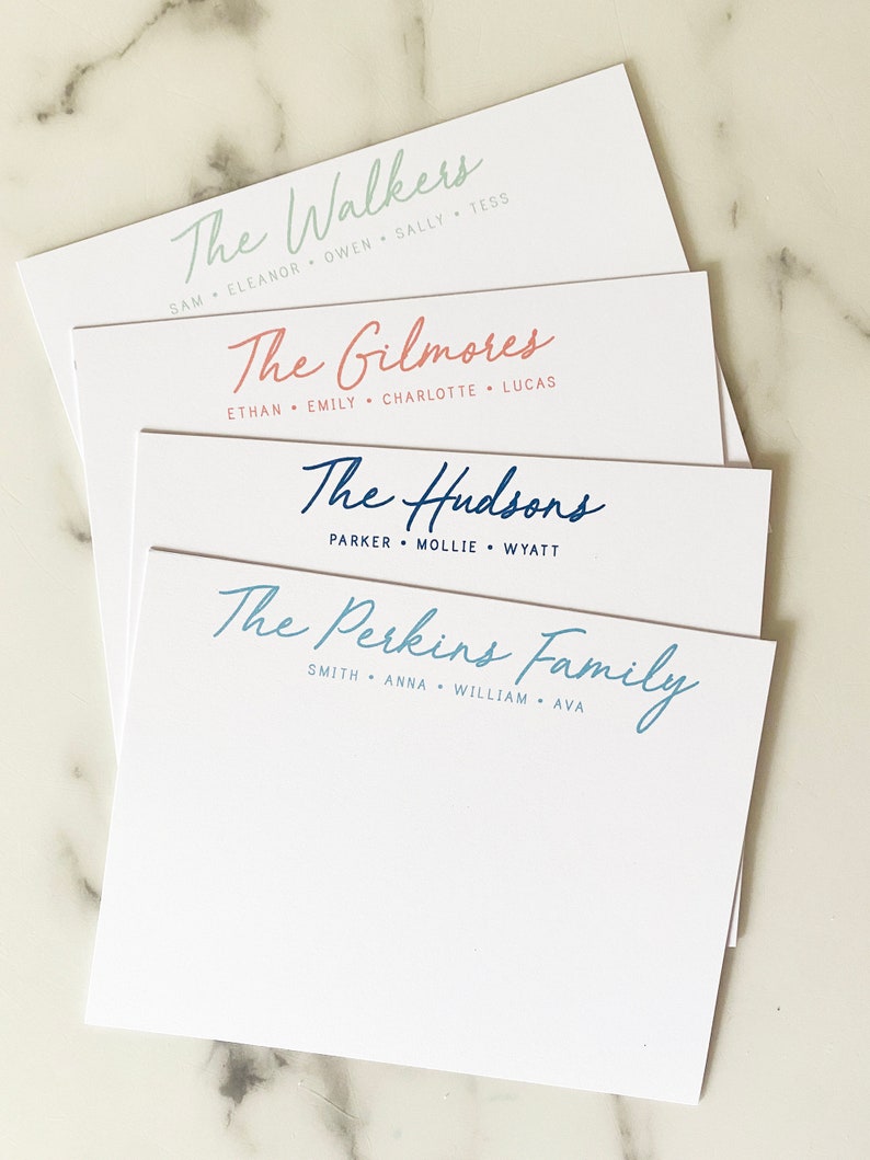 Personalized Stationery Handwritten Font Family Stationary - Etsy
