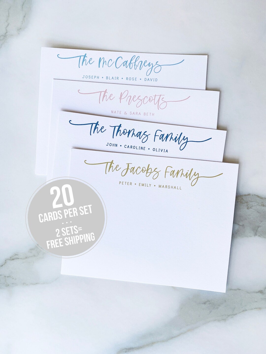 Personalized Stationary Casual Handwritten Family Stationery - Family ...