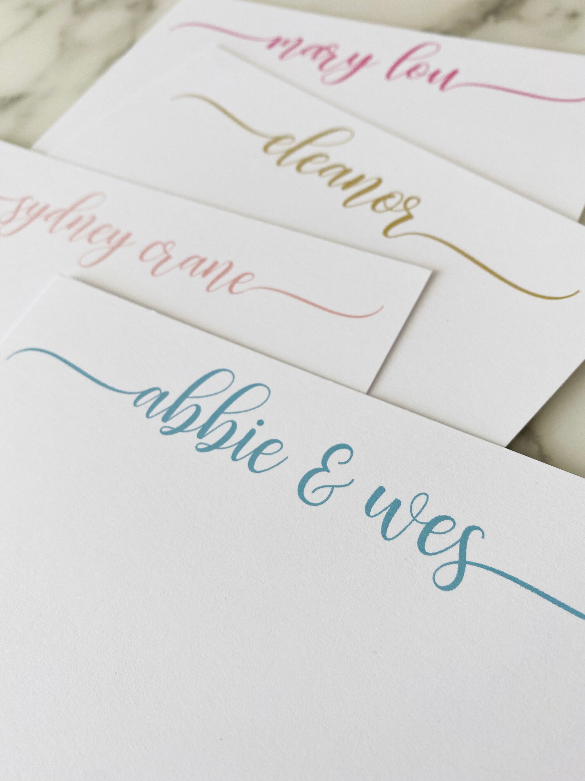 Script Personalized Stationery Personalized Stationary Set | Etsy