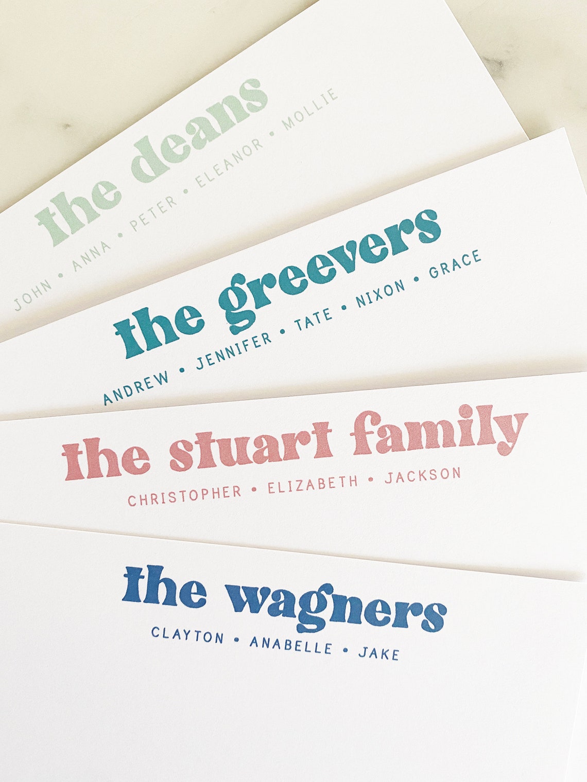 Personalized Stationary Vintage Font Family Stationary - Etsy