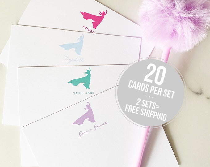 Elsa Frozen Stationary - Girls Personalized Frozen Stationery Set of 20 ...