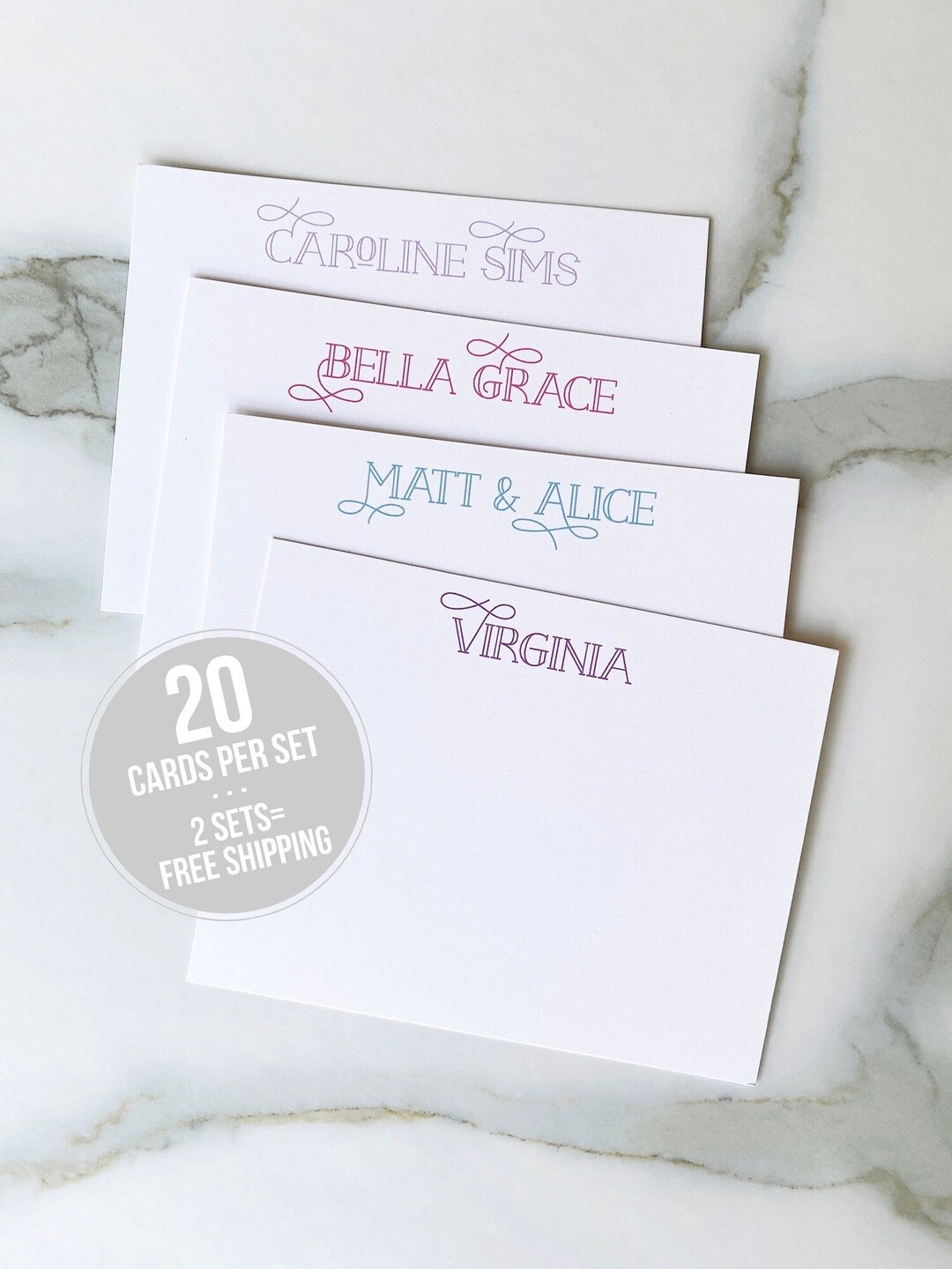 Personalized Stationary Classy Font Custom Stationery - Custom Womens ...