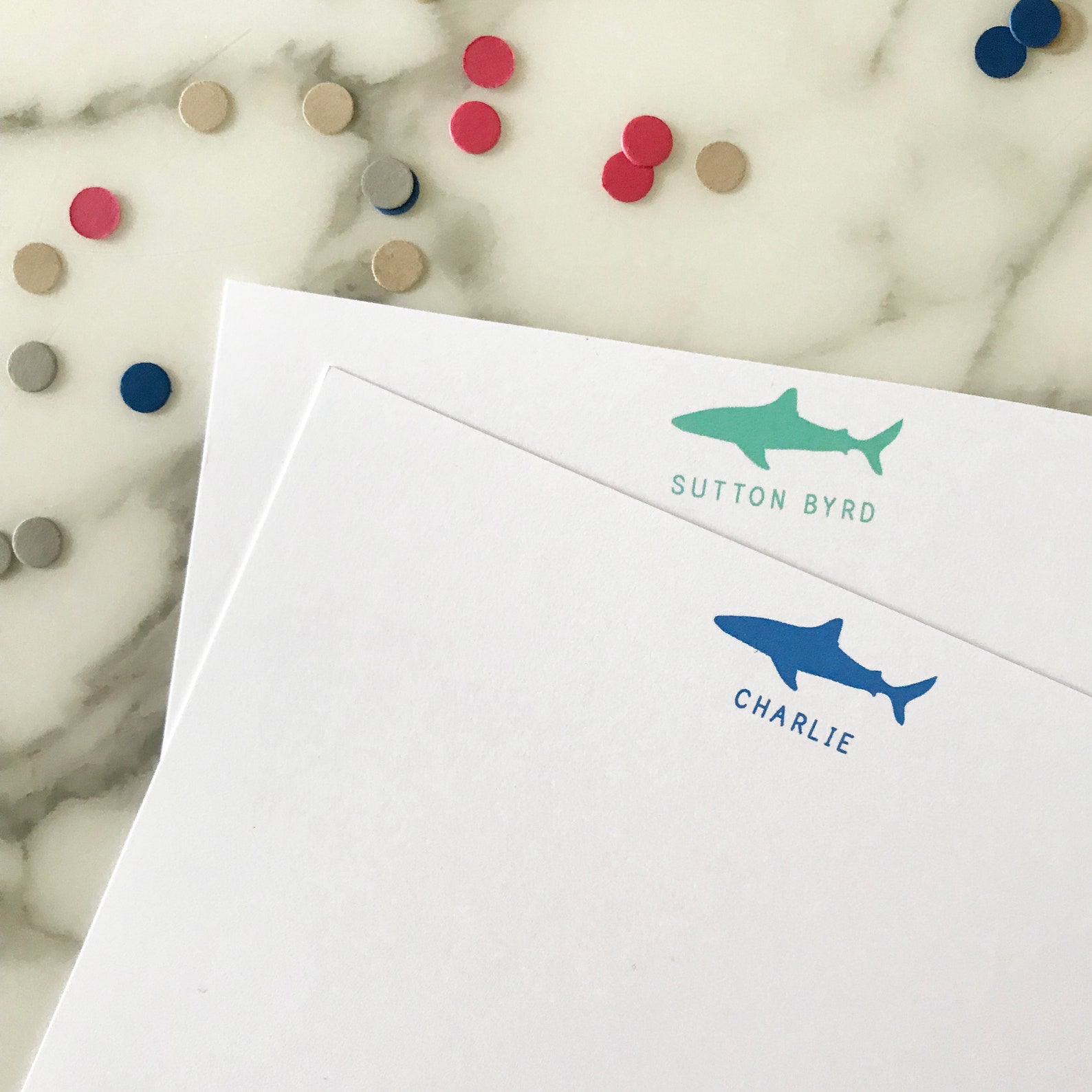 Shark Personalized Stationery Boys Custom Stationary Set of - Etsy