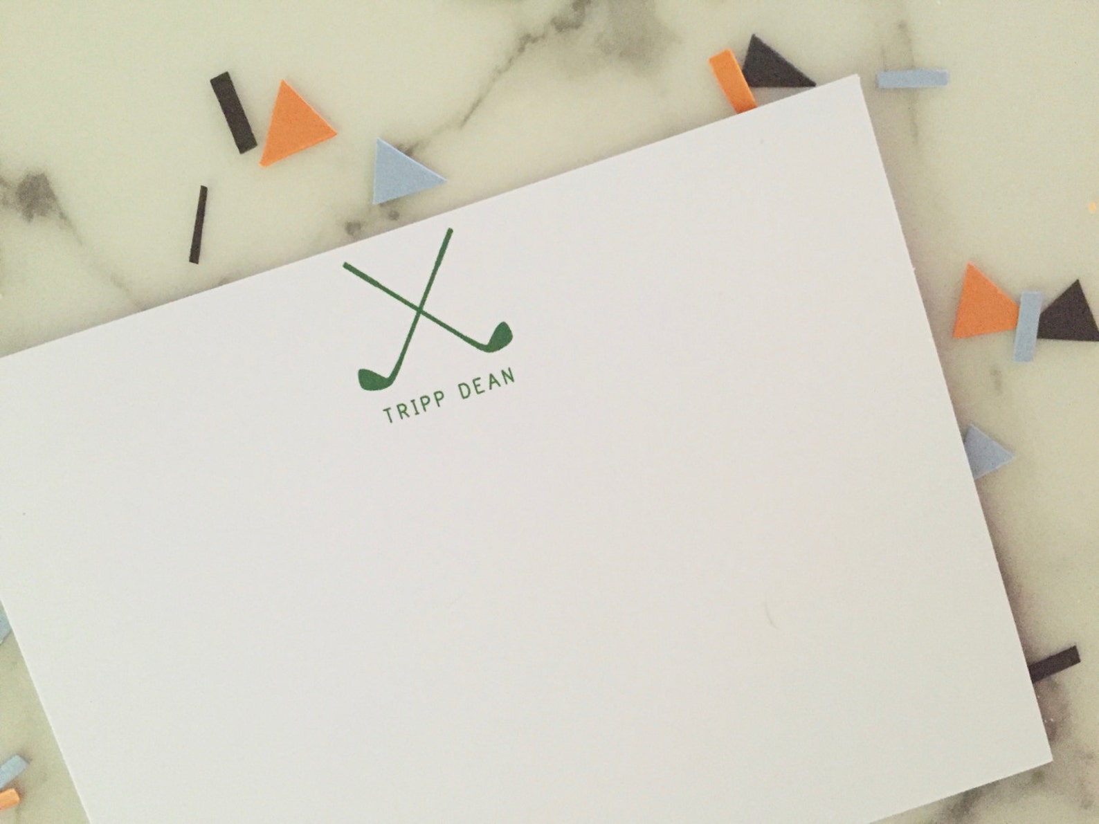 Golf Stationary Personalized Stationery Set of 20 Flat Note Thank You ...
