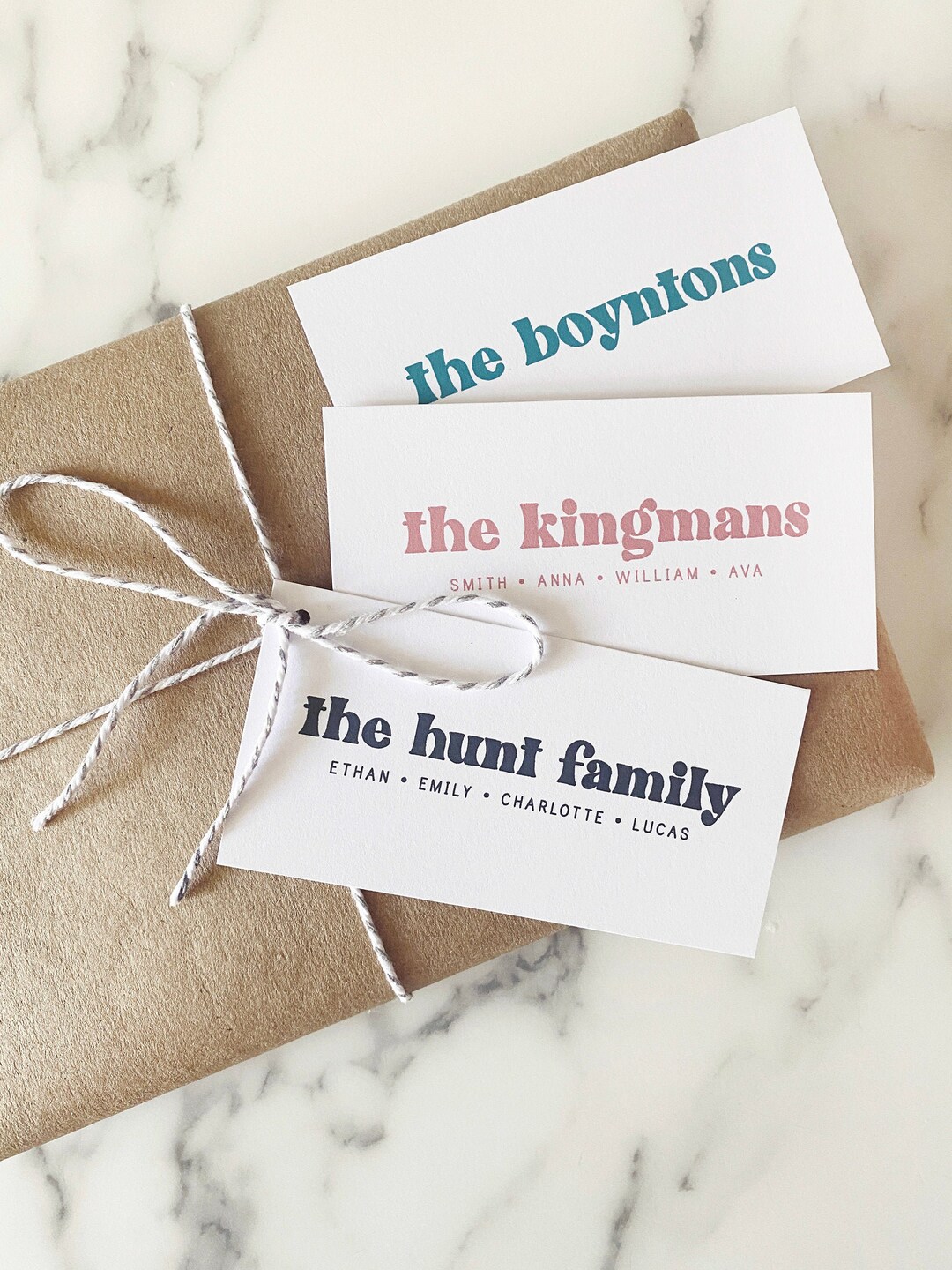 Personalized Gift Tags Vintage Family Gift Tags Custom Enclosure Cards ...