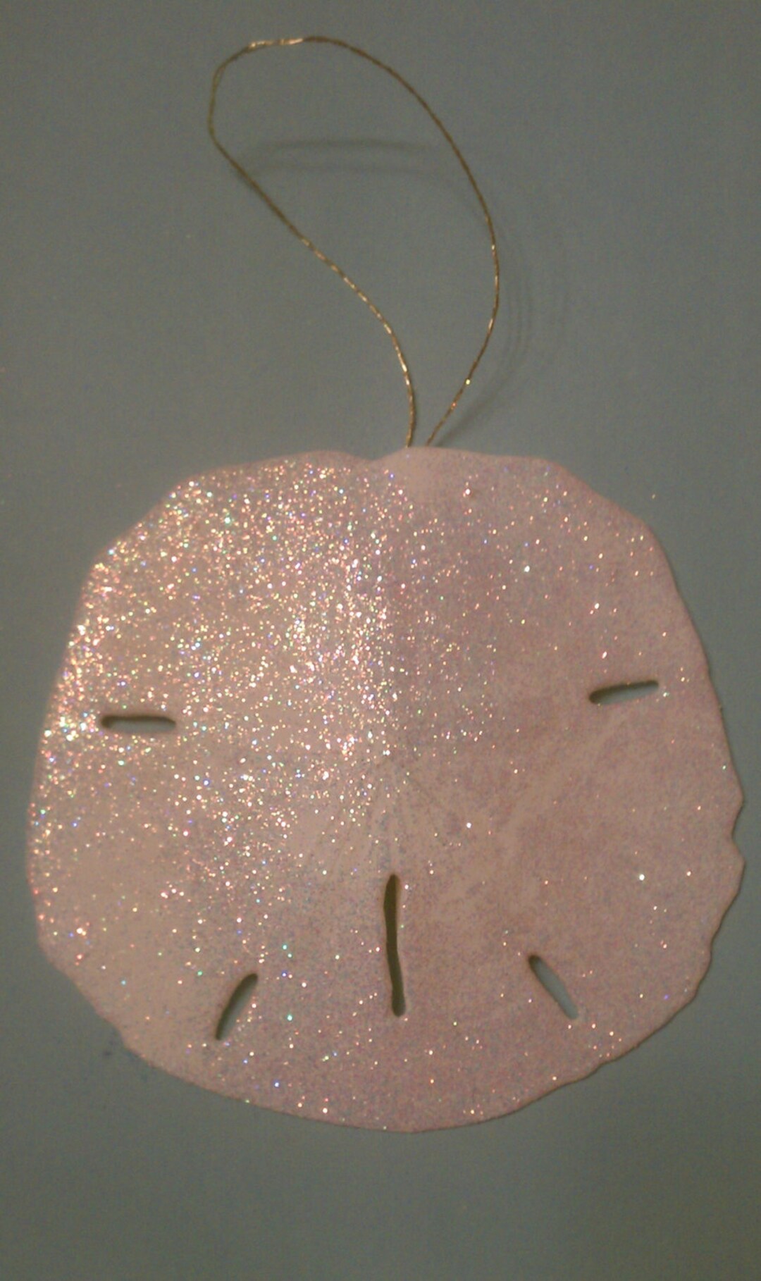 Sand Dollar Glitter Sparkle Keyhole Seashell Ornament Sparkling ...