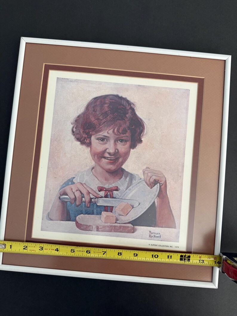 Vintage Norman Rockwell "the Butter Girl" Framed Artwork | 1978 ...