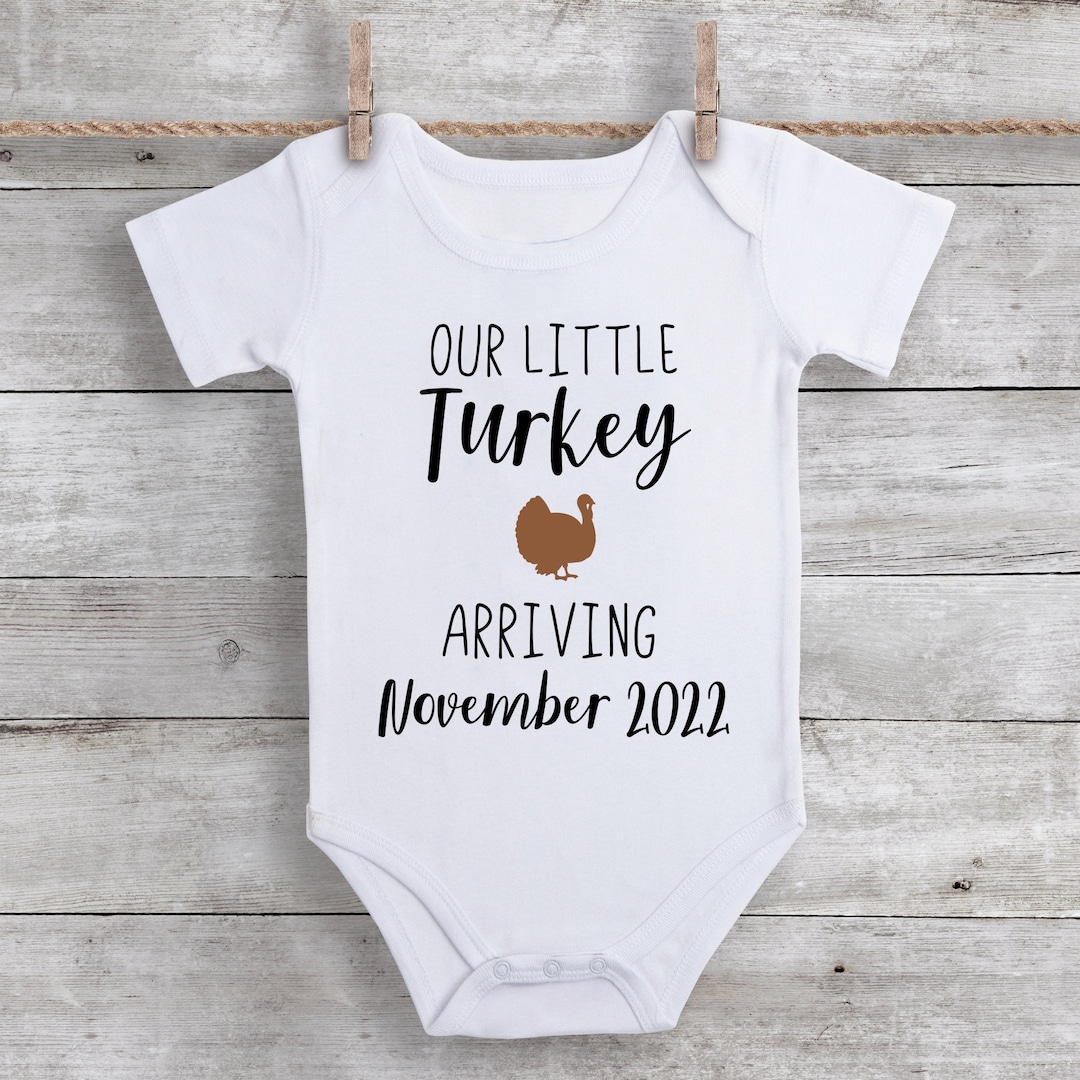 Our Little Turkey Pregnancy Announcement Shirt, Thanksgiving Fall ...