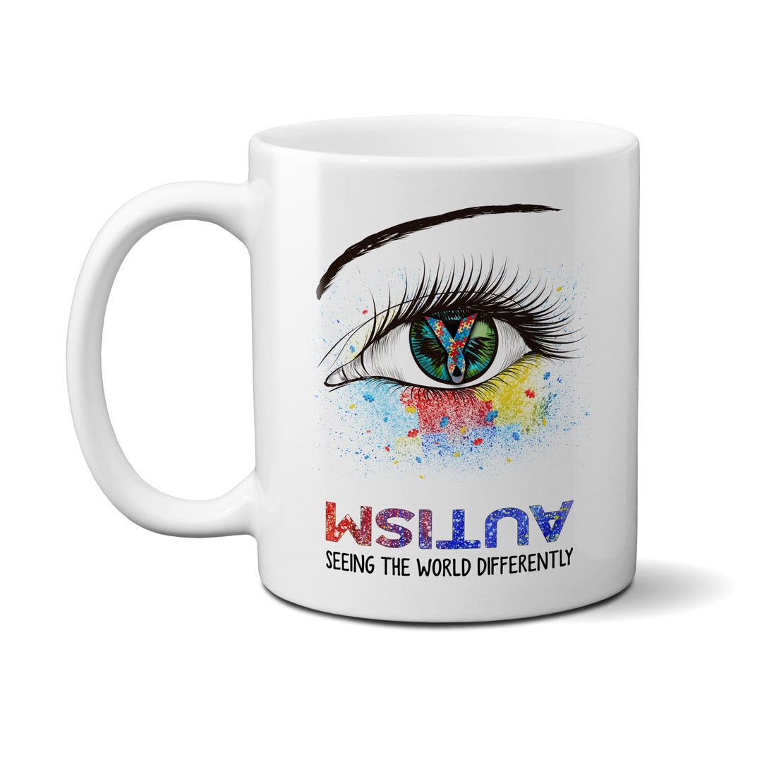 Autism Awareness Mug, Seeing the World Differently Puzzle Piece Cup ...