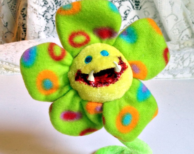 Bloody Flower Monster Grin Creepy Toy Biting Creature - Etsy