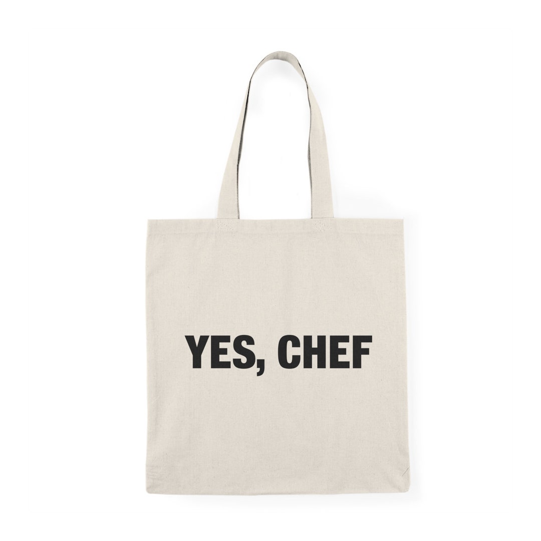 Tote Bag YES CHEF Tote Bag Natural Cotton Tote Bag Cotton 2-sided Tote ...