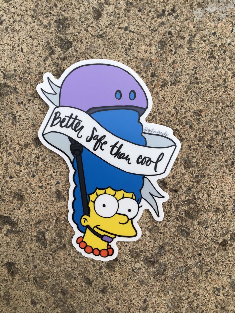 Mejor seguro que cool Marge Simpson Skate Sticker Decal - Etsy España
