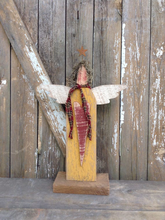 Primitive Wood Angels