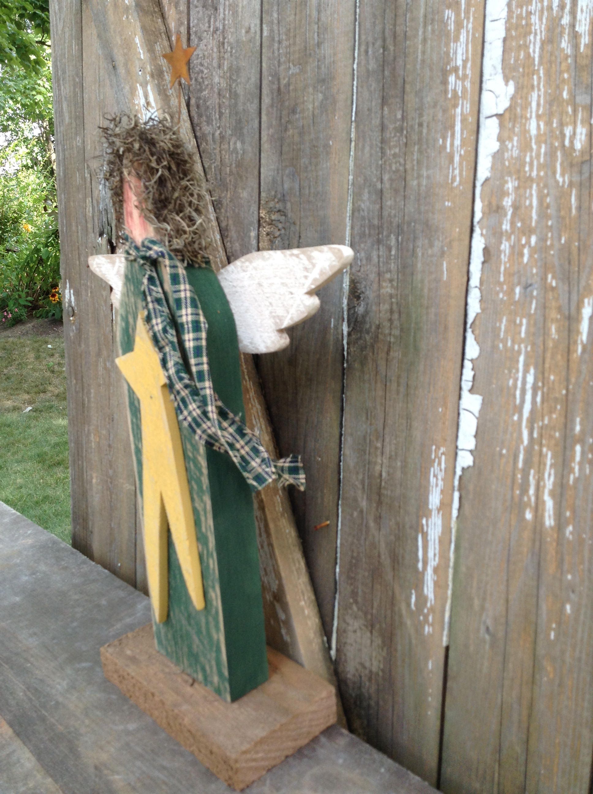 Primitive Wood Angels