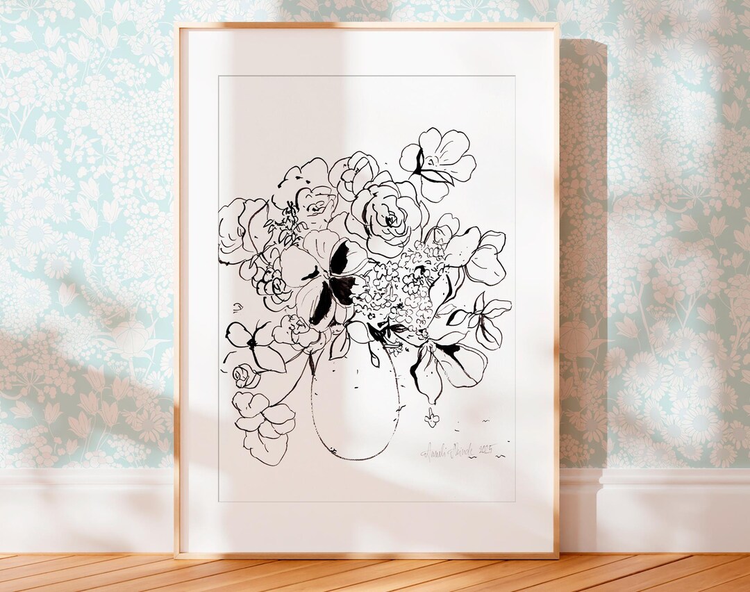 Wall Art Decoration Original Drawing Unique Gift Home Decor Statement ...