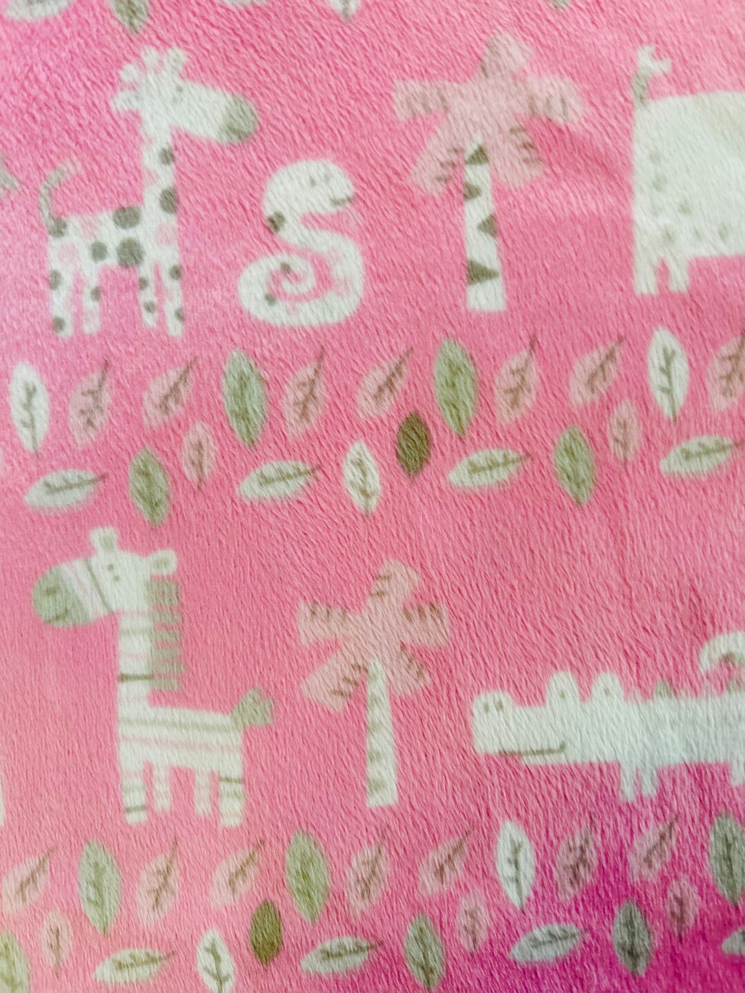Jungle Animals Minky Fabric * Plush Fabric * BTY * Baby Blanket Fabric ...