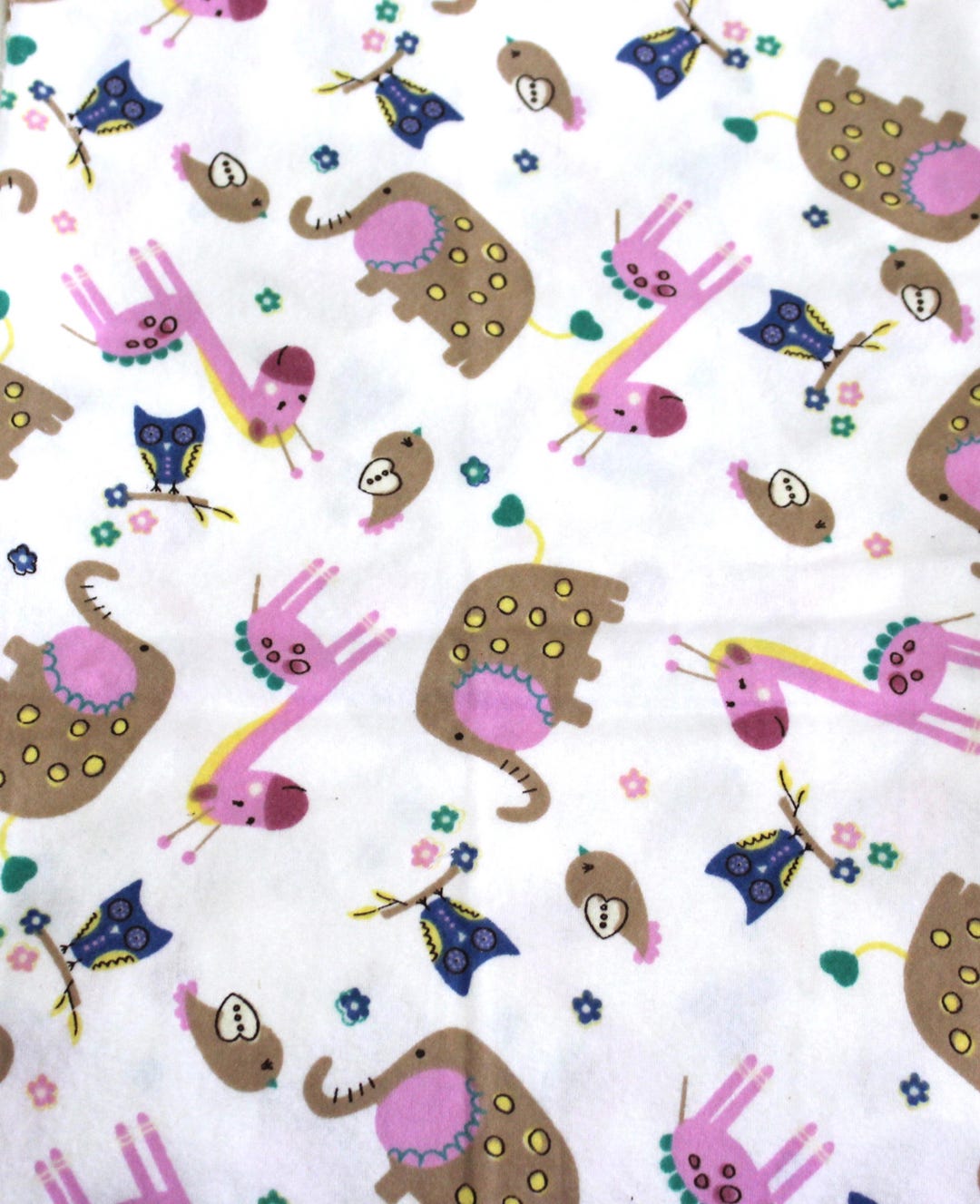 Zoo Animals Flannel Fabric * Animal Flannel Fabric * Soft Cotton ...