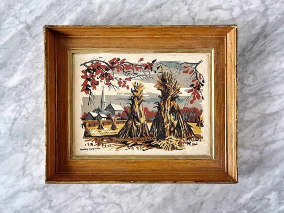 Mid Century Mark Coomer Serigraph on Wood Framed Landscape - Etsy