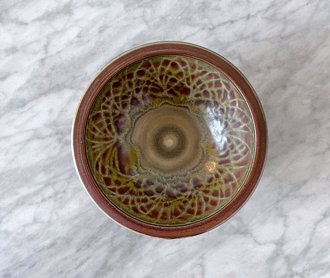 Vintage Louis Mideke 5" Stoneware Bowl - Handmade Studio Pottery Wax ...