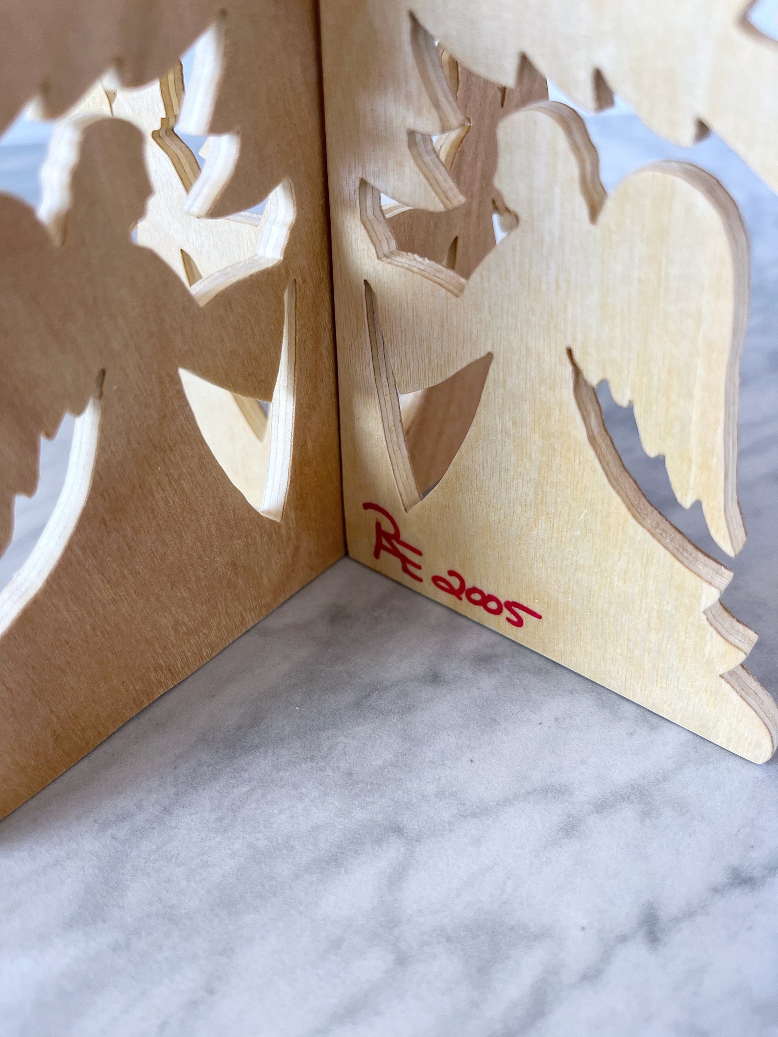 Traditional Wooden 3D Filigree Christmas Tree With Angels - Etsy