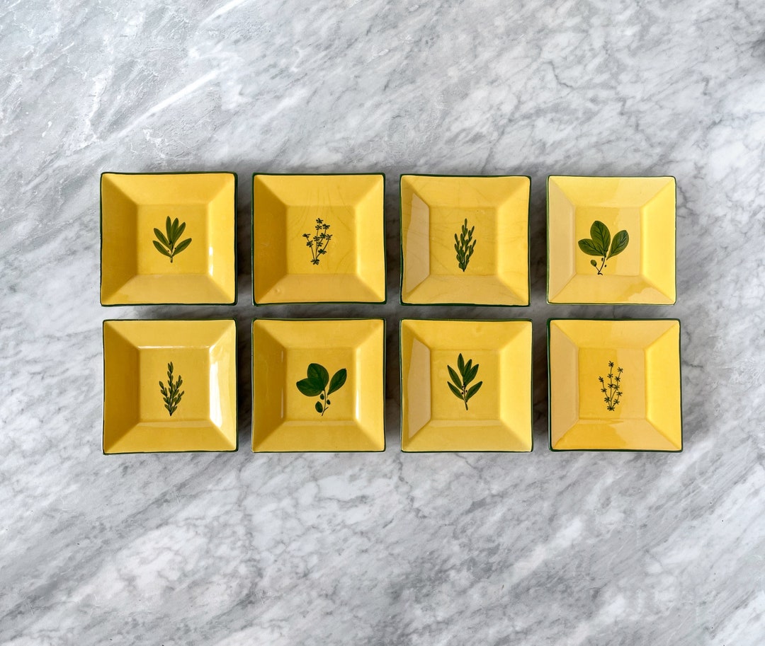 Set of 8 Square 5 Side Plates Tapas Appetizer Bread Dessert Plate Made ...