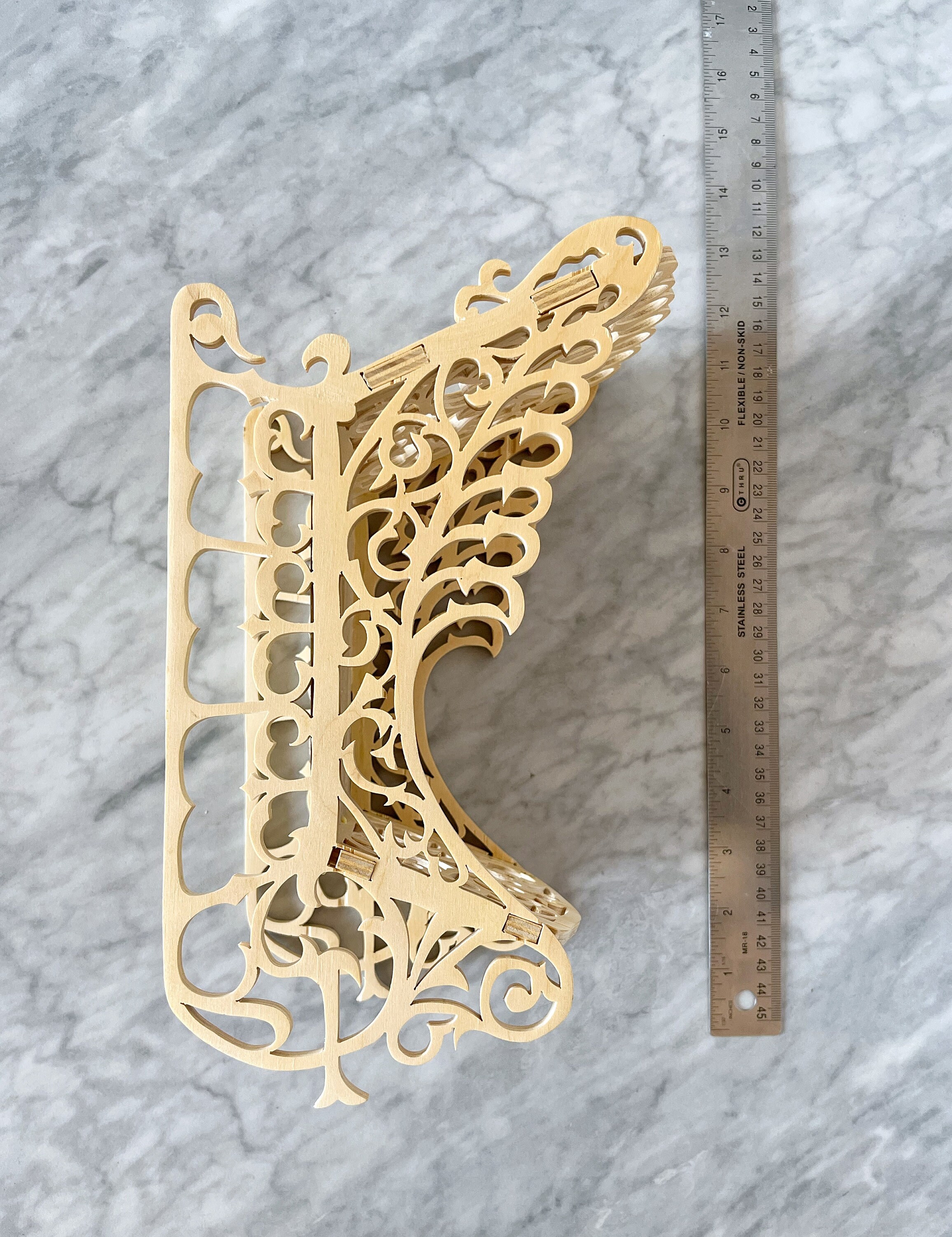 Traditional Wooden 3D Filigree Christmas Sleigh - Scroll Saw Old World ...