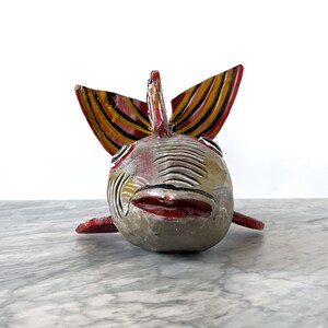 Vintage 13" Mexican Folk Art Wooden Fish - Hand Carved Colorful Boho ...