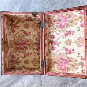 Antique 14" Khatam Khari Star Inlay Wooden Jewelry Chest Box - 18th ...