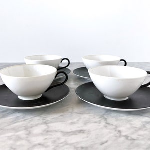 Set of 4 1950s Yamaka Porcelain Cups & Saucers - Fine China Tea Set ...