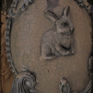 Victorian Style Rabbit Hanging Decorations, Vintage Style French Gray ...