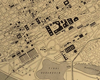 Jackson Map Jackson Street Map Vintage Wall Art Mississippi | Etsy