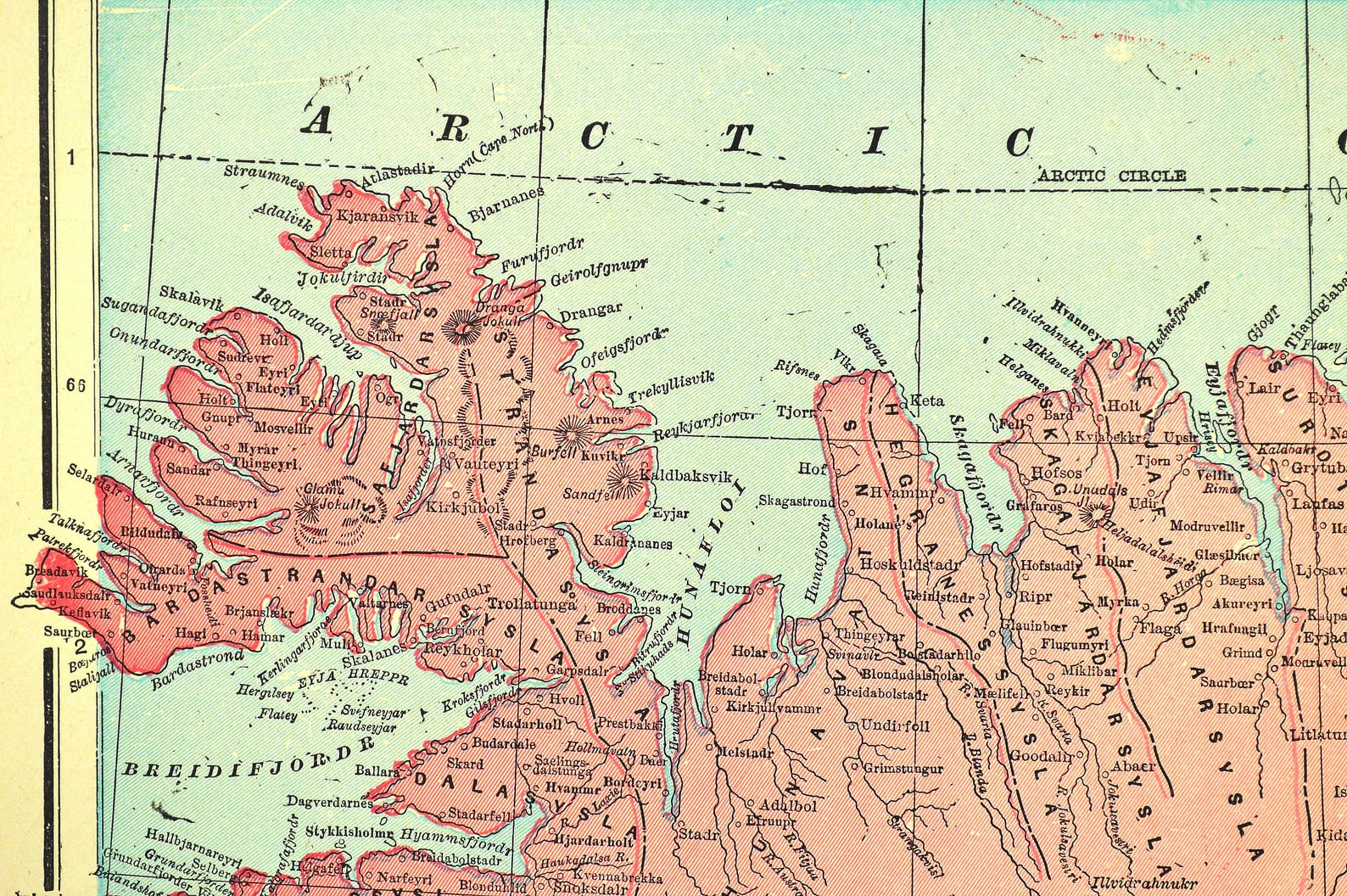 Iceland Map of Iceland Wall Art Decor Antique Original Early | Etsy