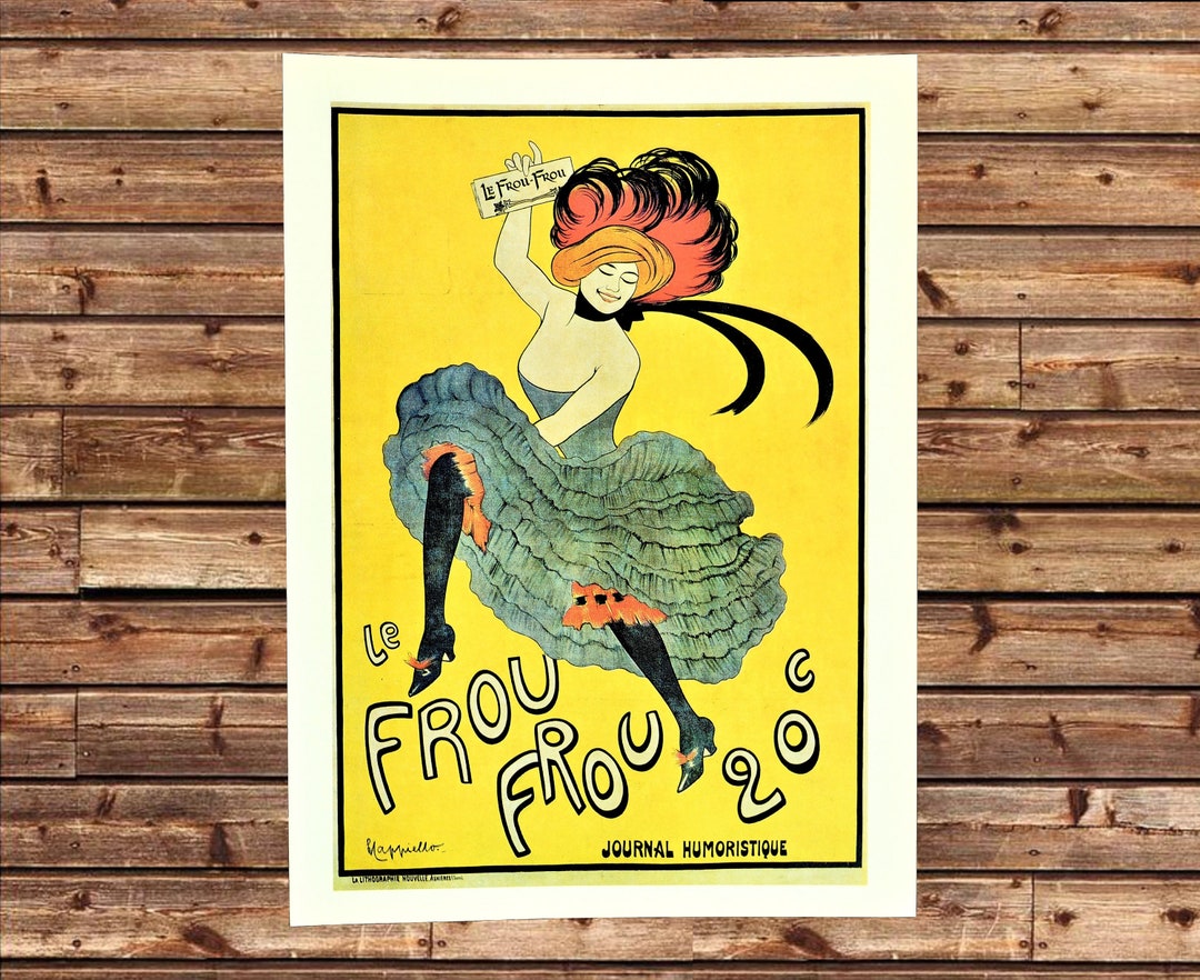 Vintage French Can Can Poster Paris Fashion Wall Art Parisian Gift for ...