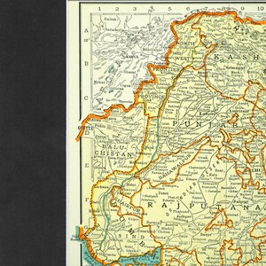 INDIA Map of India Wall Art Frameable Matted ORIGINAL Traveler - Etsy