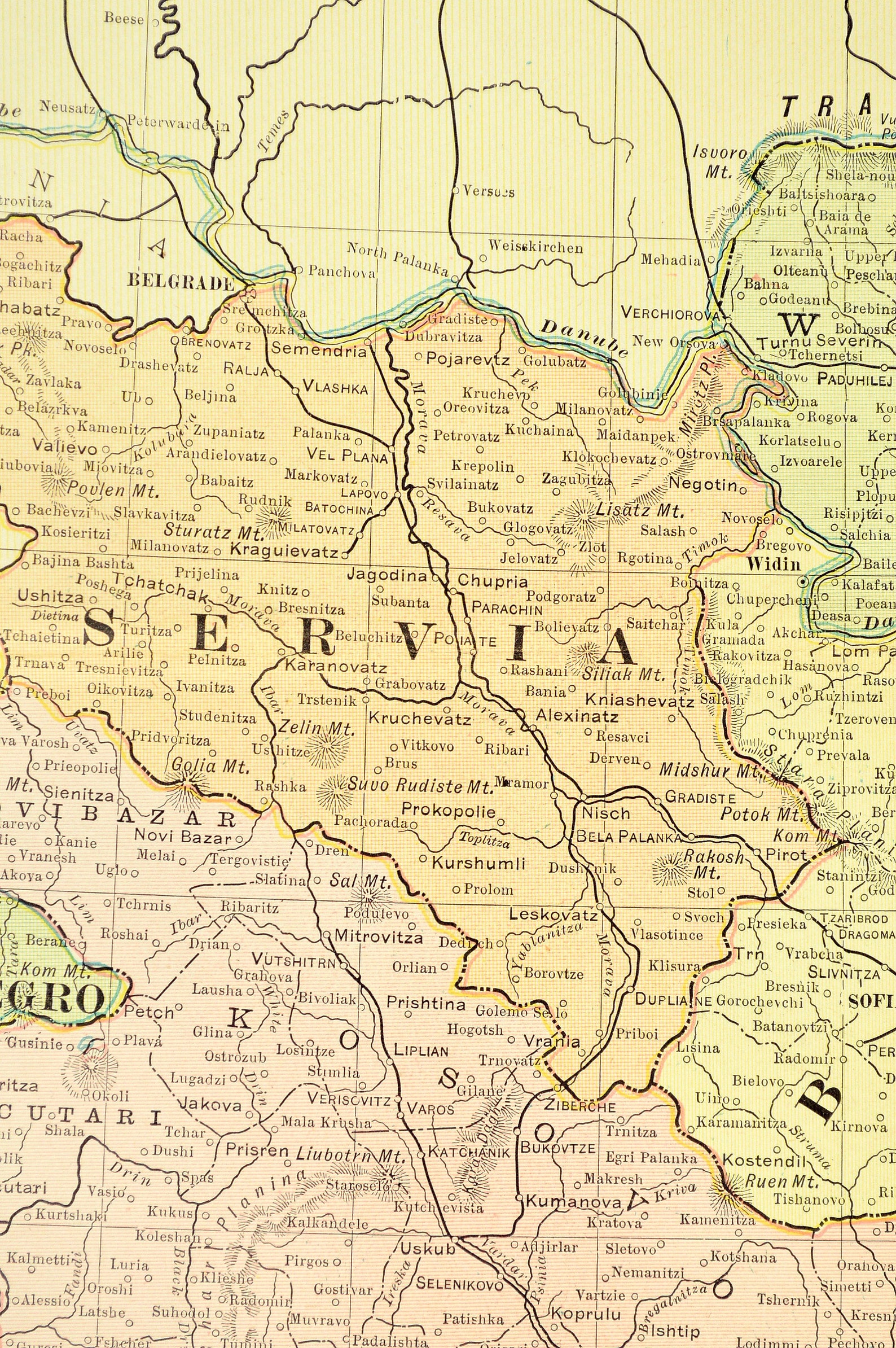 Romania Map of Turkey Wall Art Decor LARGE Bulgaria Serbia - Etsy