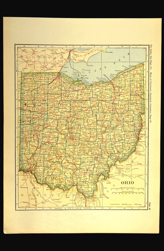 Ohio Railway Map 1890