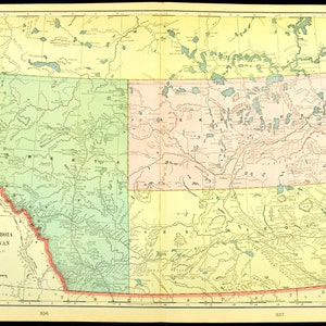 Alberta Map of Alberta Wall Decor Art LARGE Saskatchewan Map | Etsy