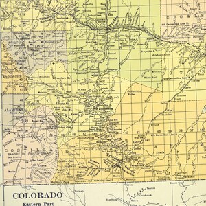 Eastern COLORADO MAP of Colorado Wall Art Decor LARGE Eastern - Etsy