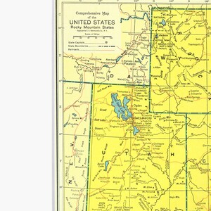 SOUTHWEST United States Railroad Map Wall Art Frameable - Etsy