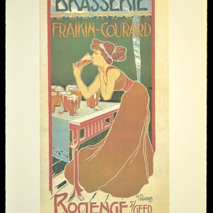 French Bar Poster Paris Drinking Print Beer Wall Art Print Gift for Her ...